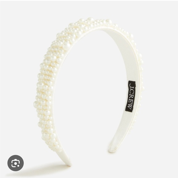 J. Crew | Accessories | 35 J Crew Cream Pearl Headband Ivory Wedding ...